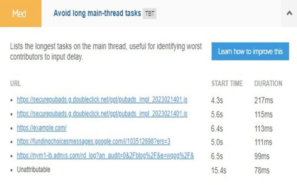 بهبود minimize main-thread work | شرکت ایان
